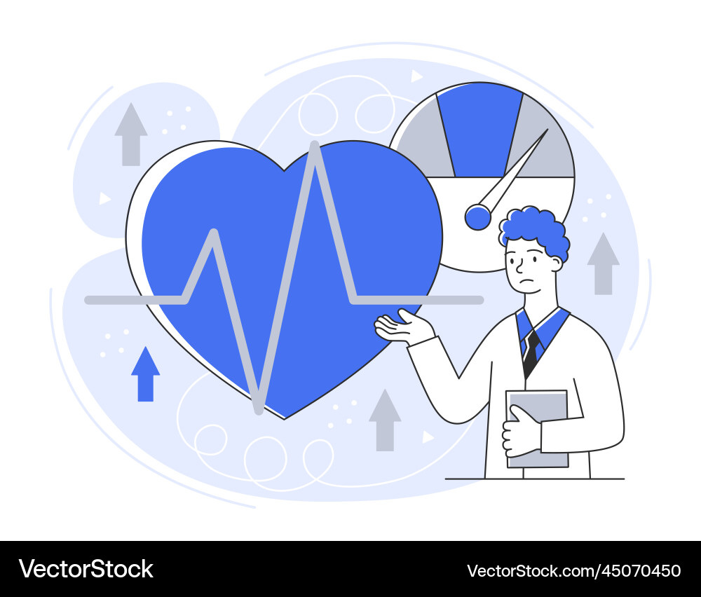 Patient with pressure Royalty Free Vector Image