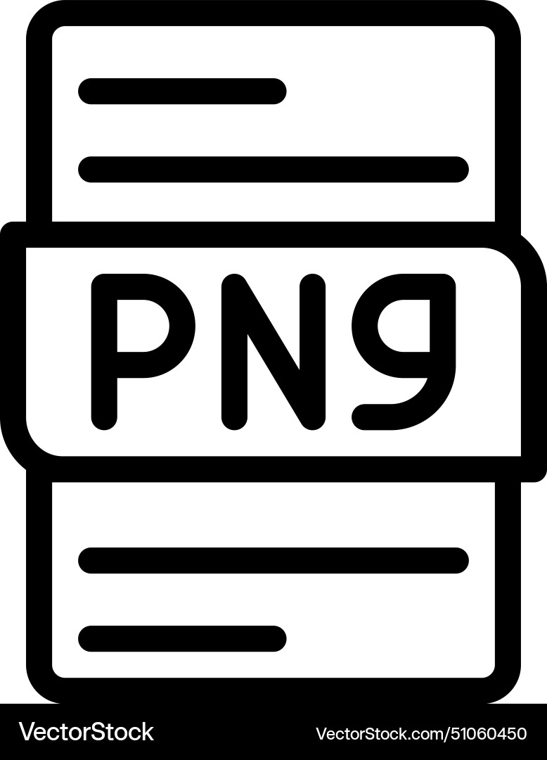Png file type icons document format design Vector Image