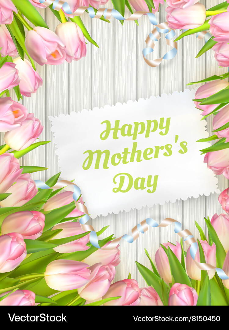 Tulips for Mother's Day Royalty Free Vector Image