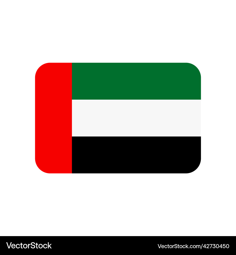 Uae flag icon on white background – Royalty-Free Vector | VectorStock