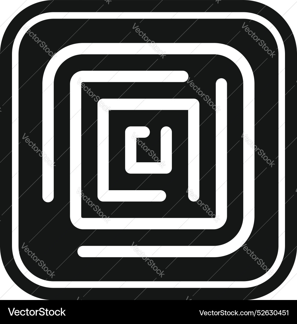 Black and white abstract square shape forming a Vector Image