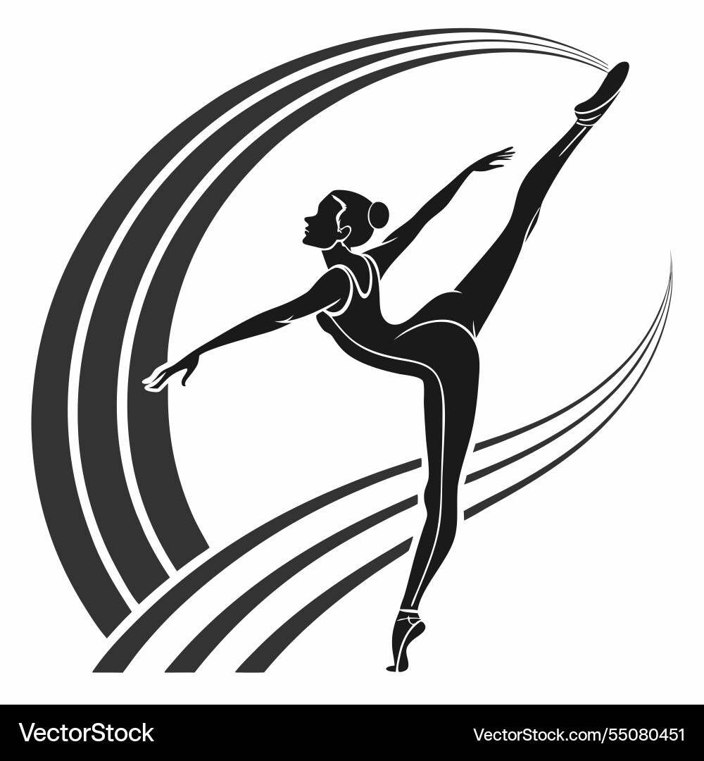 Elegant dancer geometric design Royalty Free Vector Image