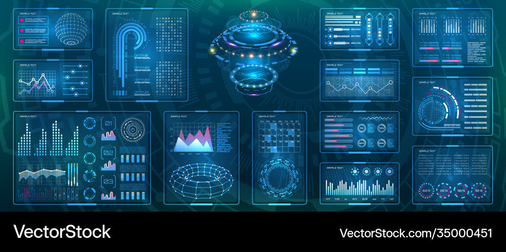Futuristic Interface Control Panels Royalty Free Vector