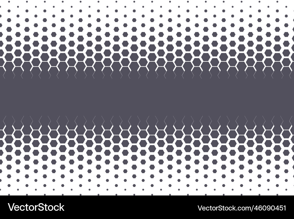 Hexagonal pattern geometric hexagon halftone Vector Image