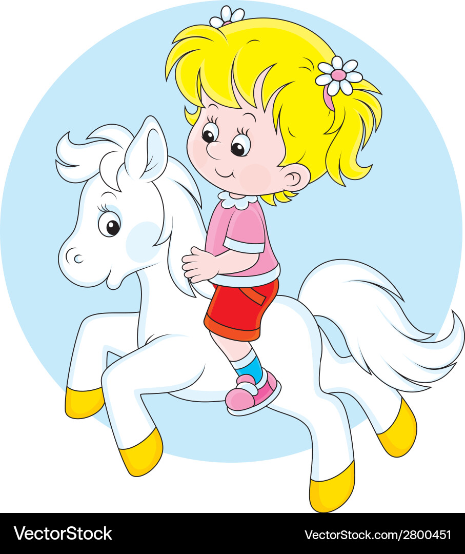 Little rider Royalty Free Vector Image - VectorStock