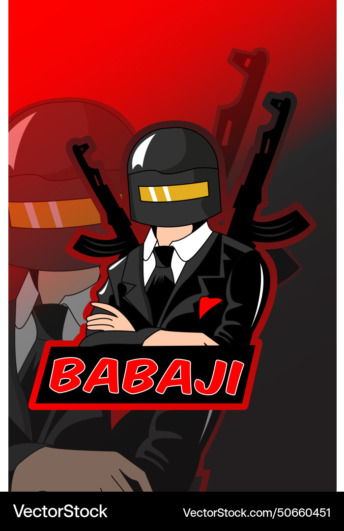 Pubg mascot logo design for e sport Royalty Free Vector