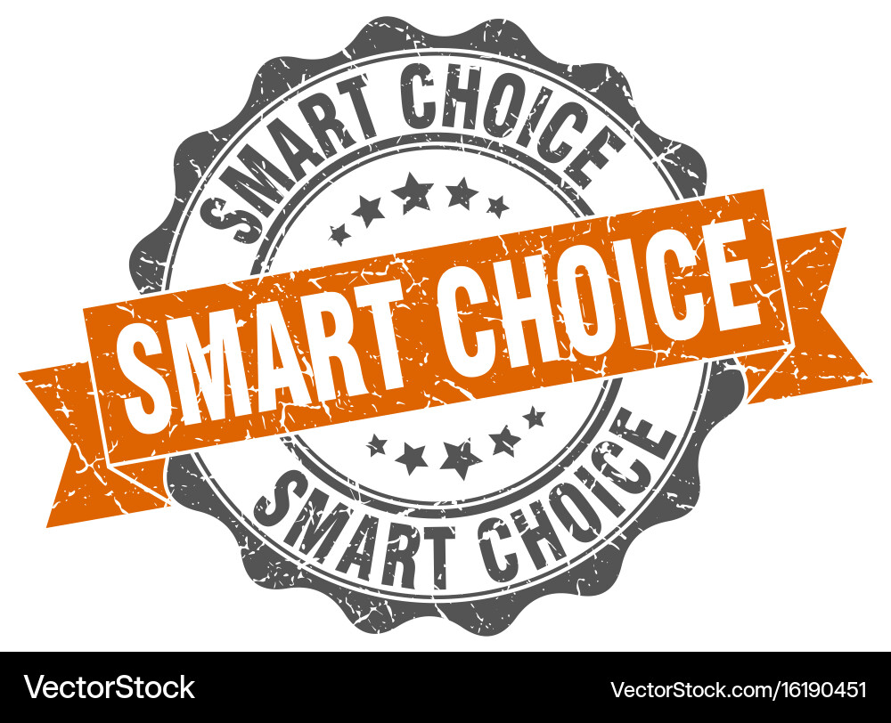 Smart choice stamp sign seal Royalty Free Vector Image