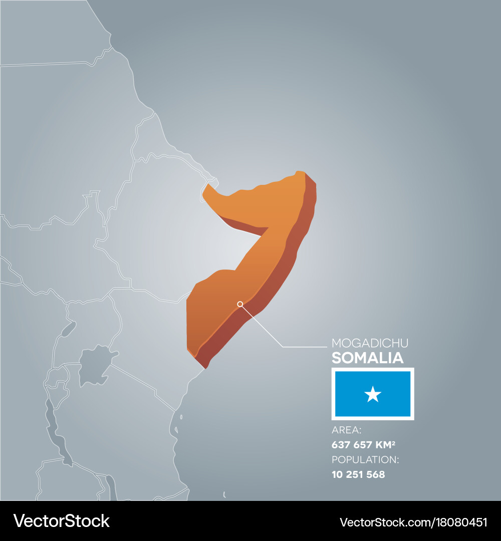 Somalia information map Royalty Free Vector Image