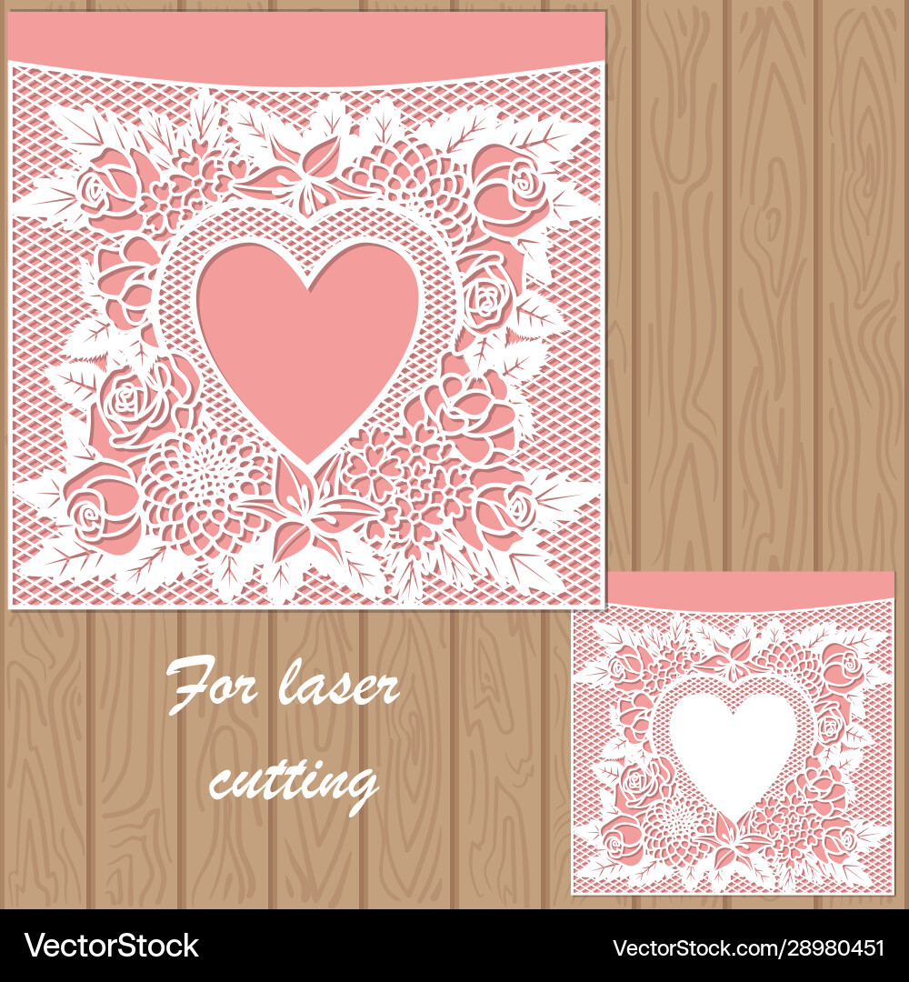 Template for laser cutting Royalty Free Vector Image