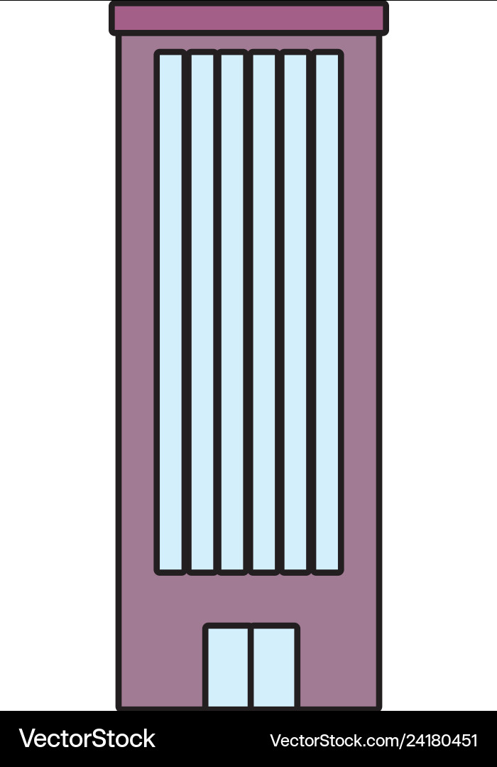 Urban building cartoon Royalty Free Vector Image