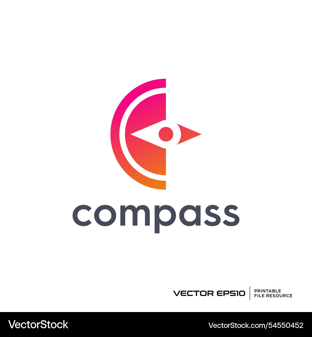 Abstract compass logo Royalty Free Vector Image