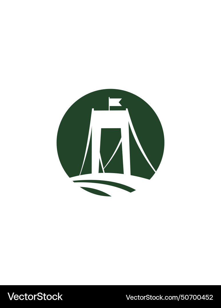 Circle bridge logo Royalty Free Vector Image - VectorStock