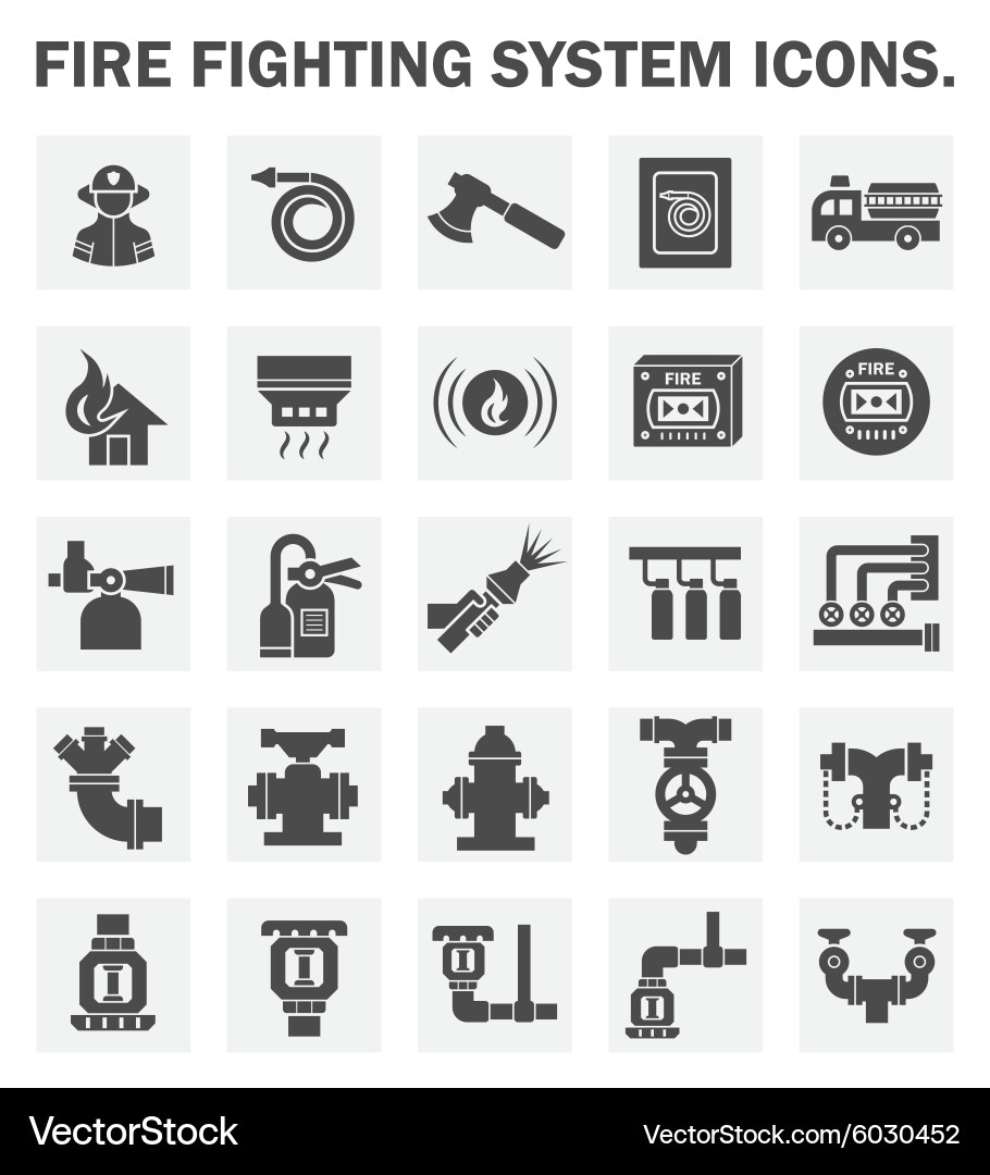 Fire system icon Royalty Free Vector Image - VectorStock