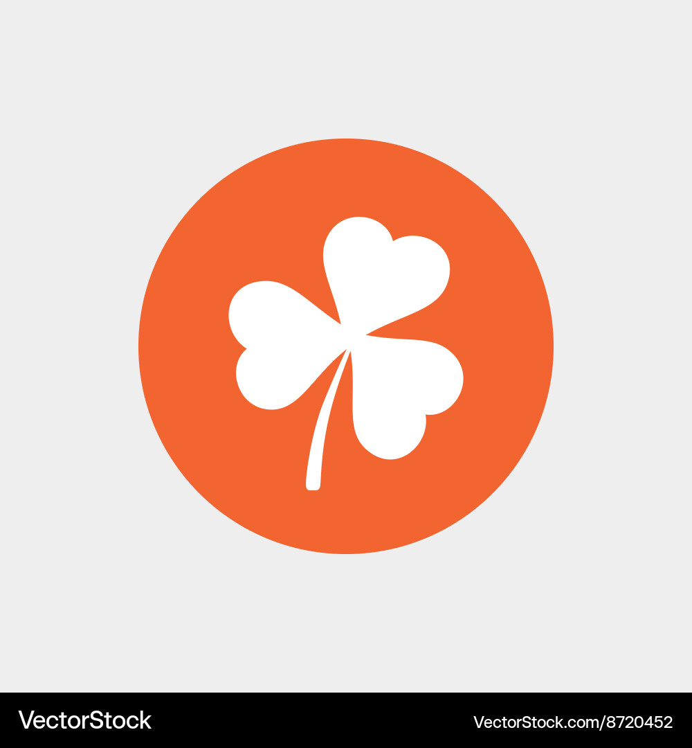 Klee mit drei Blätter Zeichen Stpatrick Symbol Vektorbild