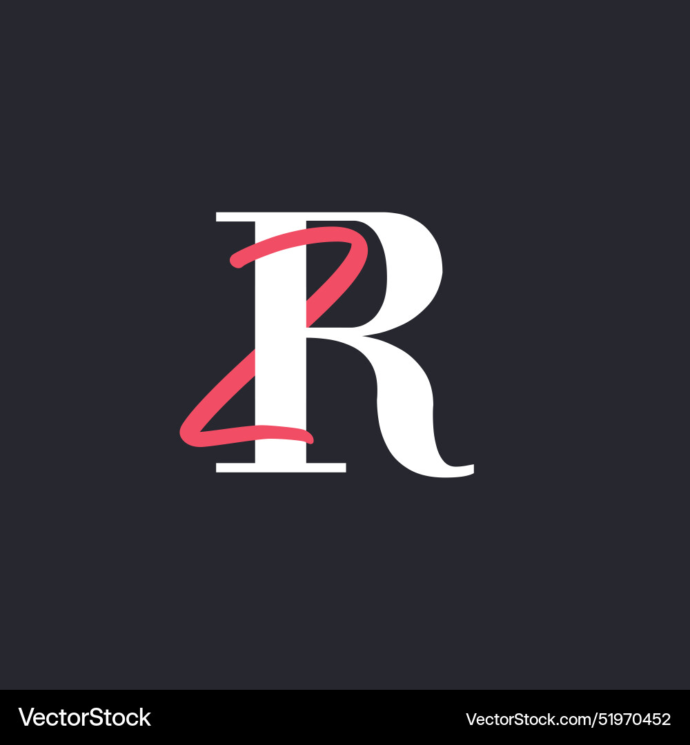 Letter rz logo perfectly blended initials Vector Image