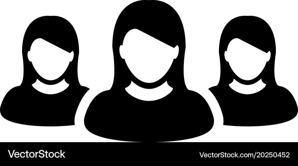 People icon group for female business team Vector Image