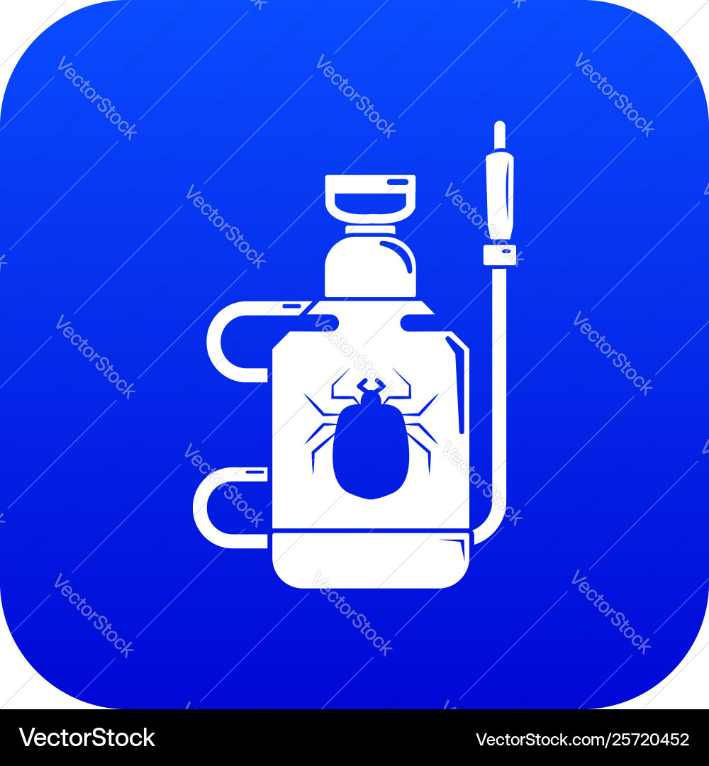 Pest control poison icon blue Royalty Free Vector Image