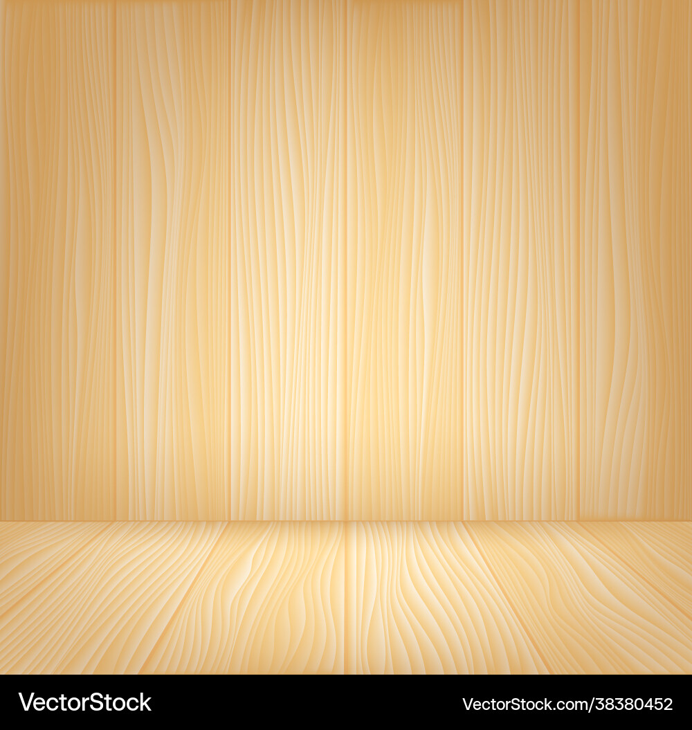 Wooden scene for place objects wall and floor Vector Image