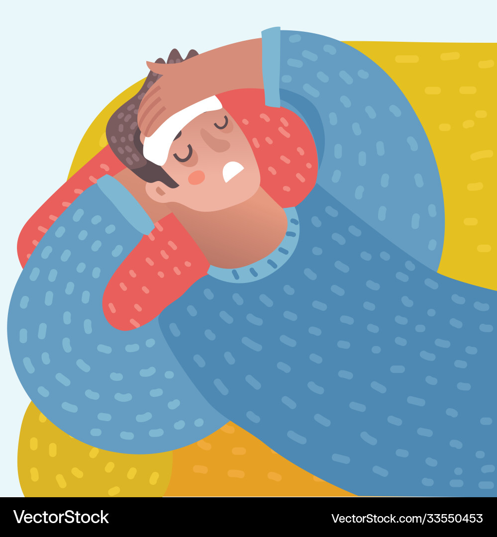 Cartoon man lying Royalty Free Vector Image - VectorStock