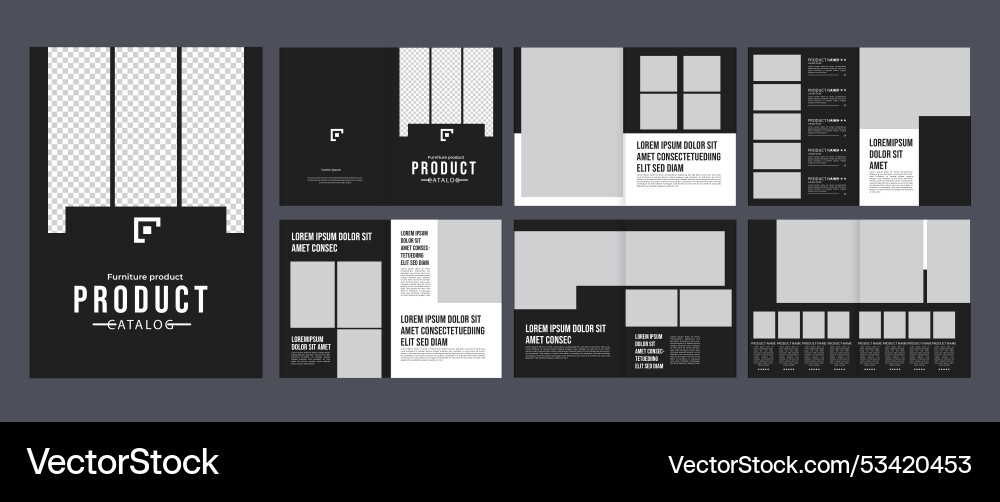 Company product catalog brochure layout design Vector Image