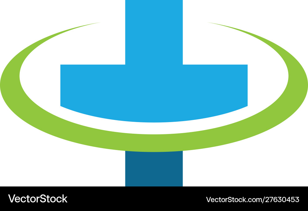 Cross medical logo template Royalty Free Vector Image