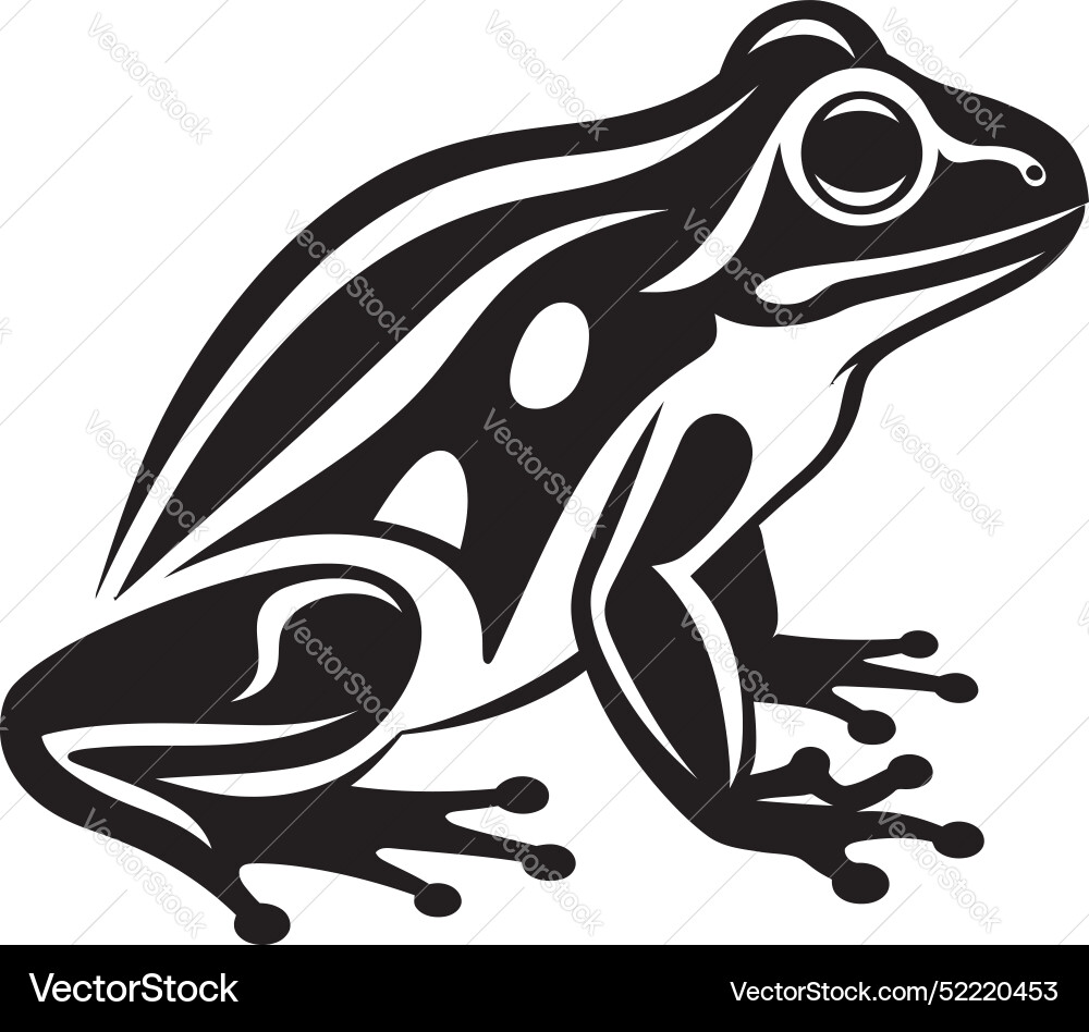 Hoppyhaven frog iconic design goblingrimace Vector Image