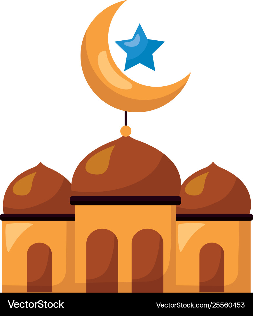 Islamic temple religious Royalty Free Vector Image