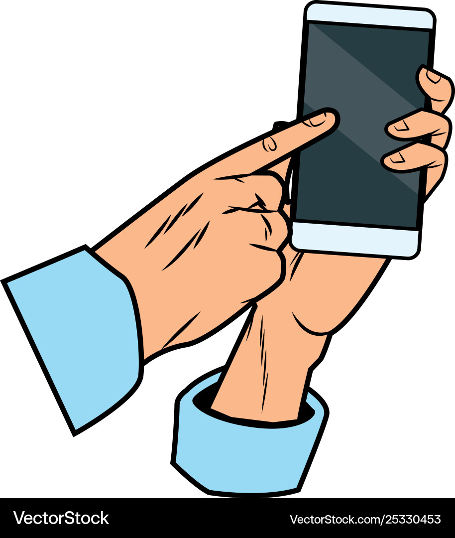 Pop art hand cartoon Royalty Free Vector Image