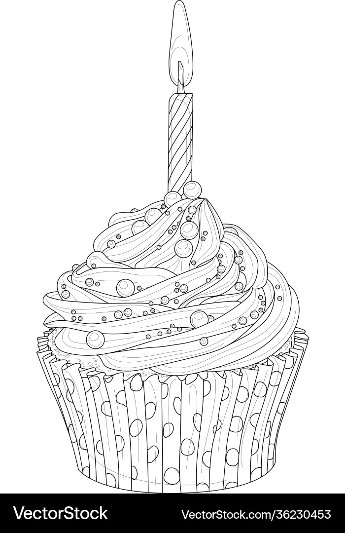 Birthday Cupcake Sketch