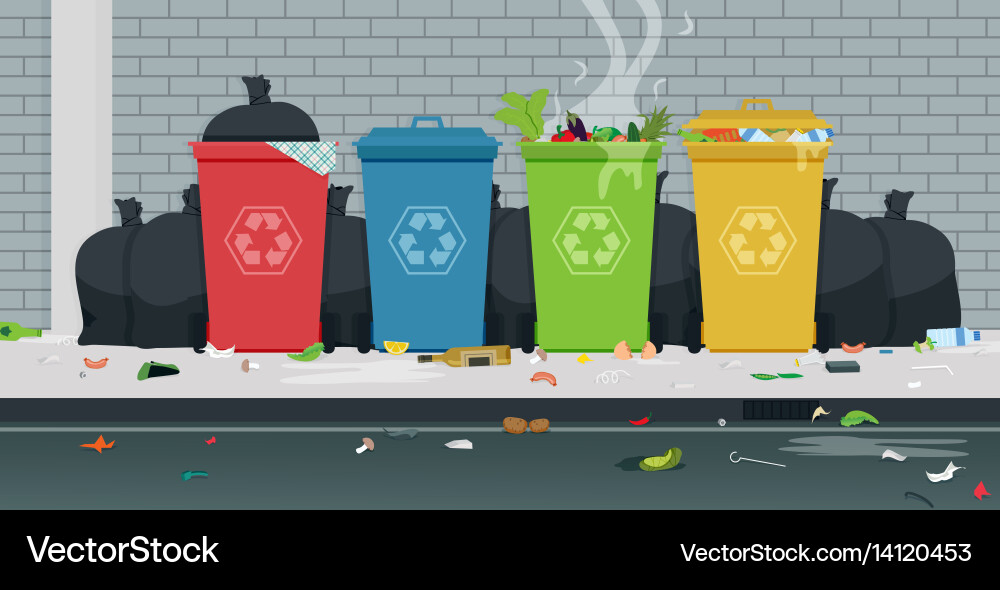 Recycle bin Royalty Free Vector Image - VectorStock