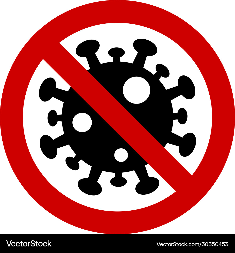 Sign caution coronavirus stop Royalty Free Vector Image