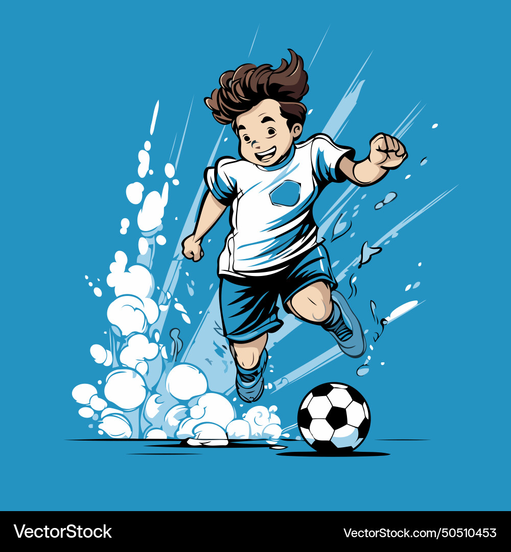 Soccer player in action Royalty Free Vector Image