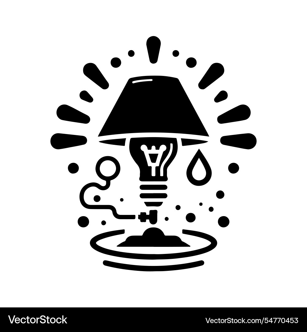 Unique lamp post silhouette for logos flyers Vector Image