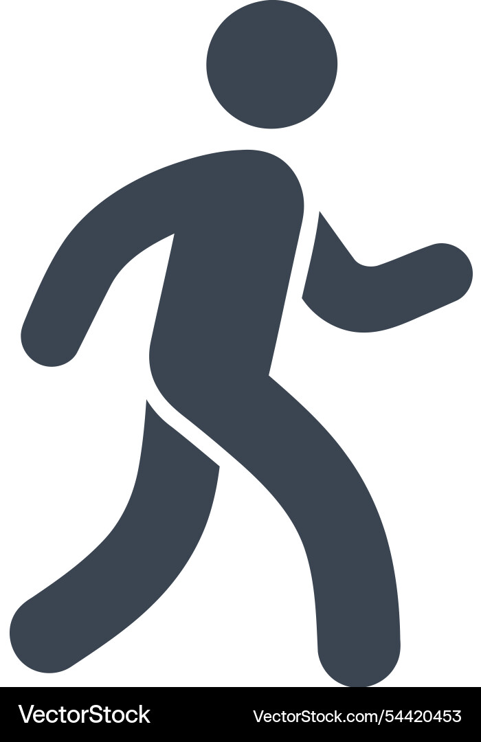Walking person icon Royalty Free Vector Image - VectorStock