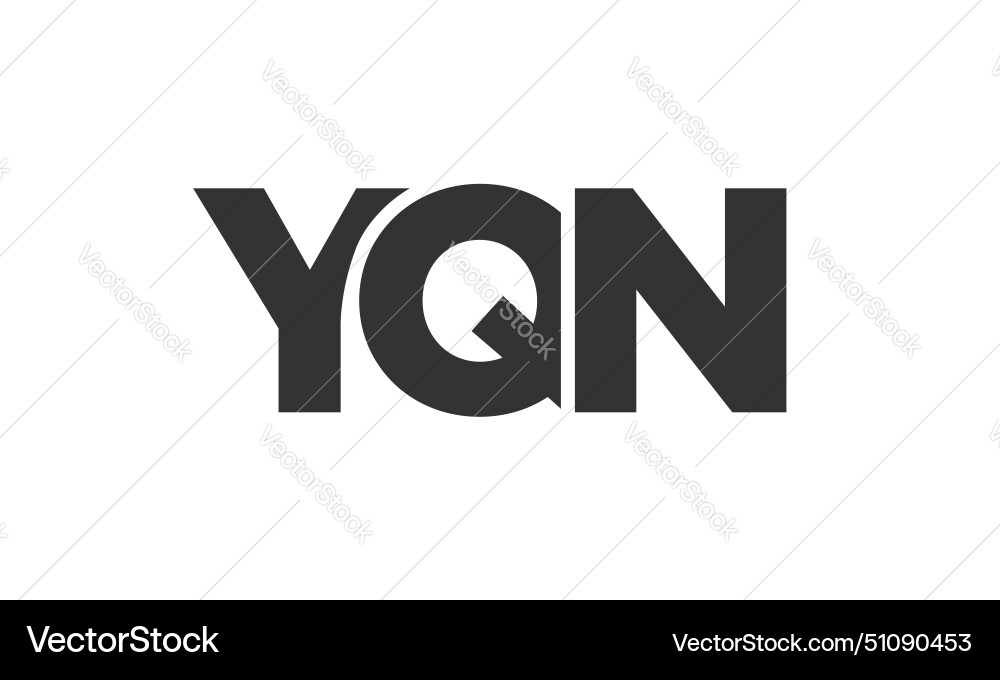Yqn logo design template with strong and modern Vector Image