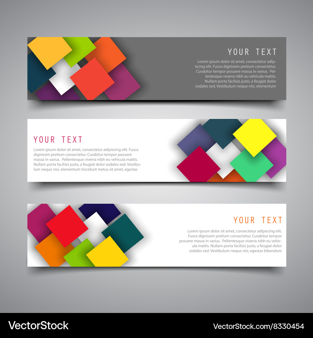 A set of modern banners Royalty Free Vector Image