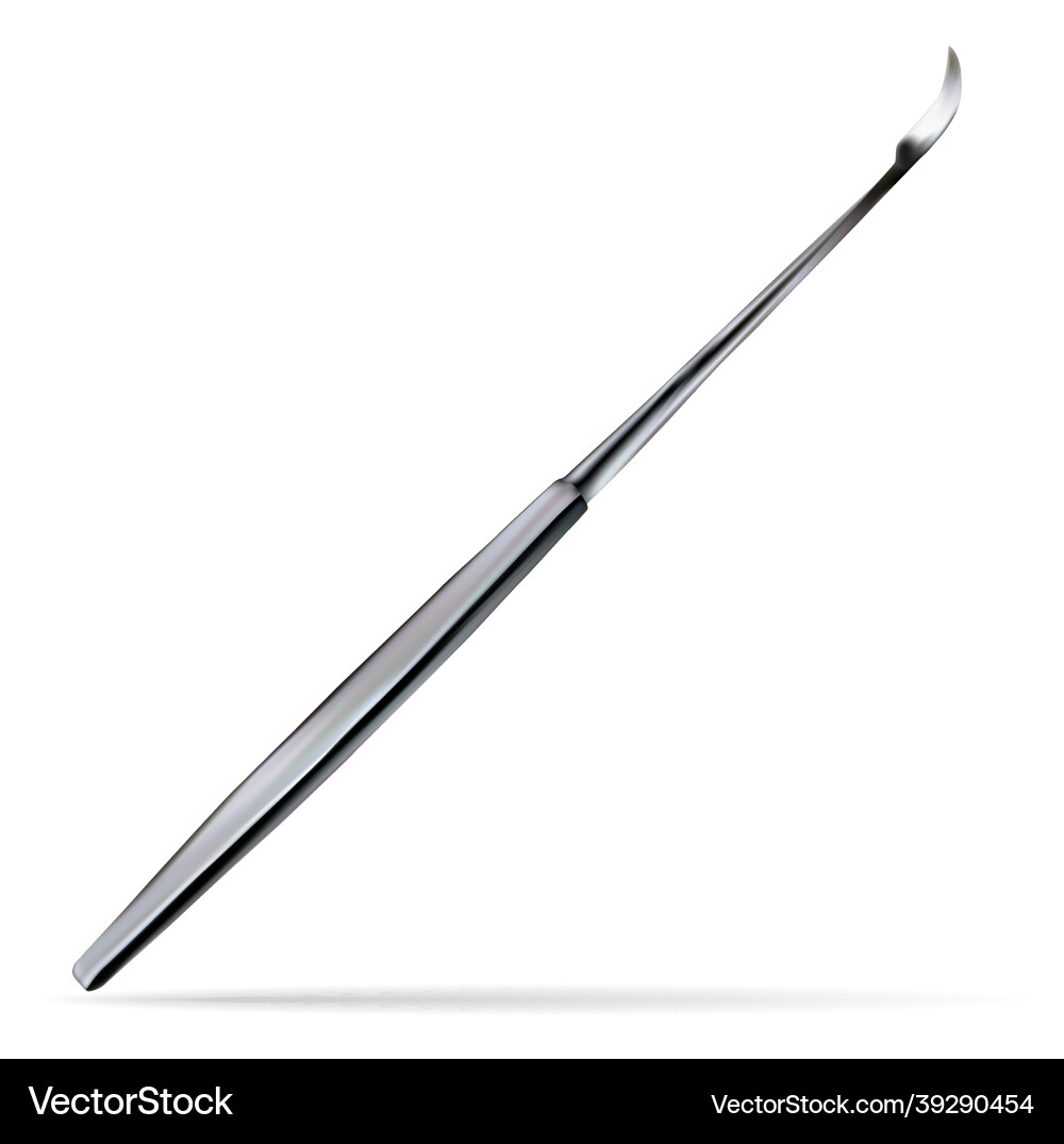 Abraham s knife for tonsils anatomy instrument Vector Image