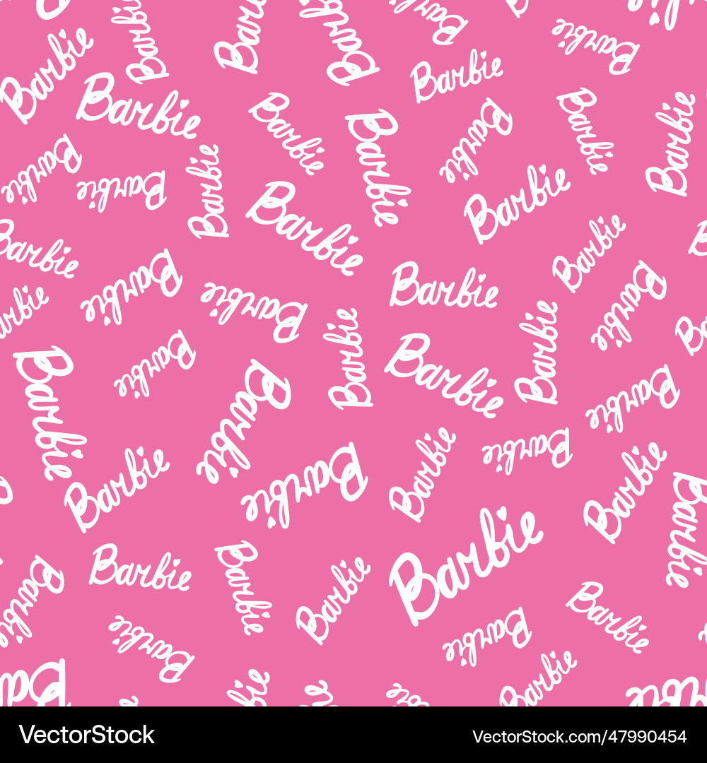 Barbie princess cute pink seamless pattern Vector Image