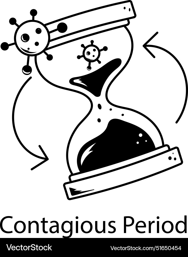 Contagious period Royalty Free Vector Image - VectorStock