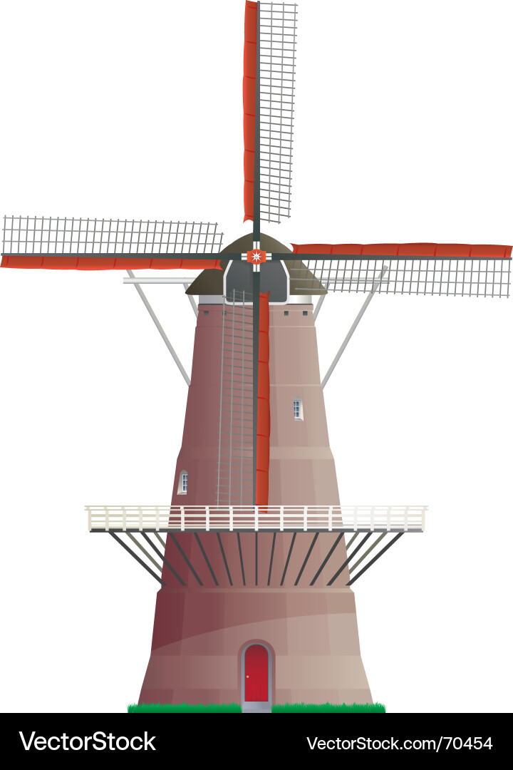 Dutch Windmill Vector