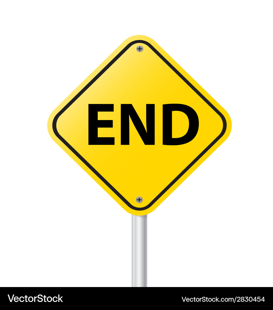 End Royalty Free Vector Image - VectorStock