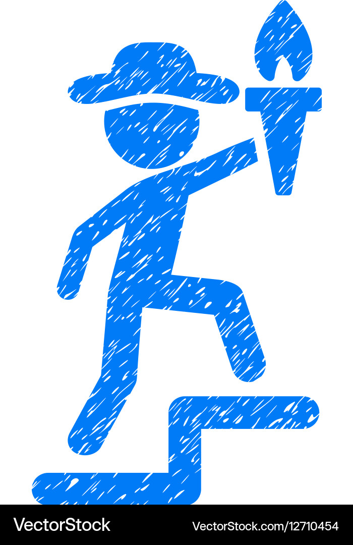 Gentleman leader grainy texture icon Royalty Free Vector