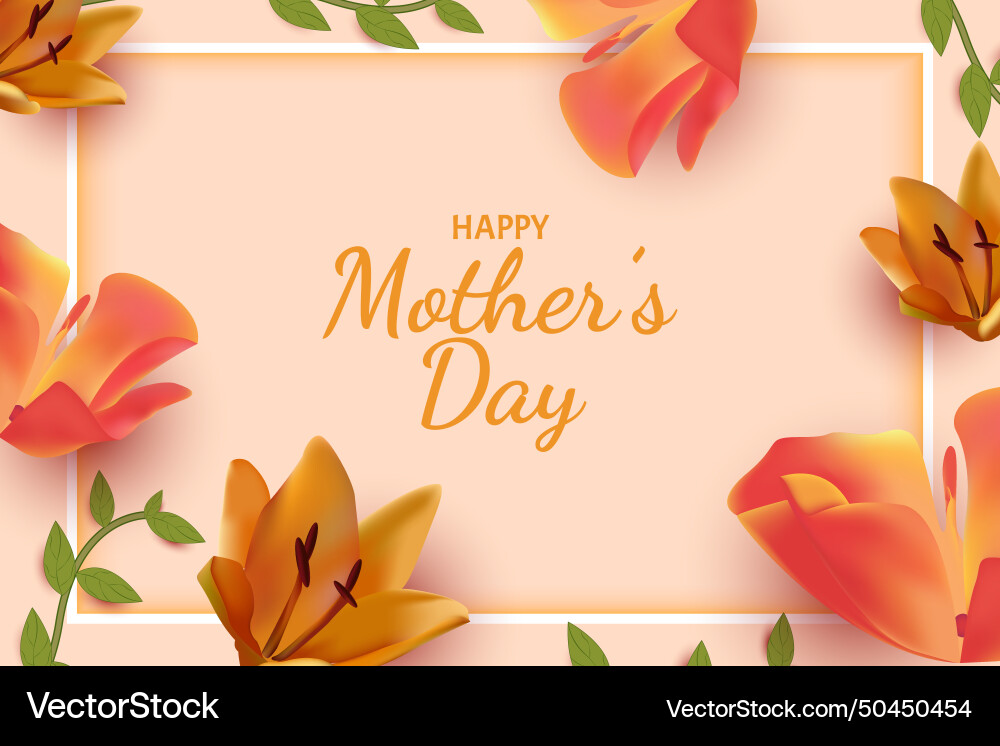 Happy mother day background flower Royalty Free Vector Image