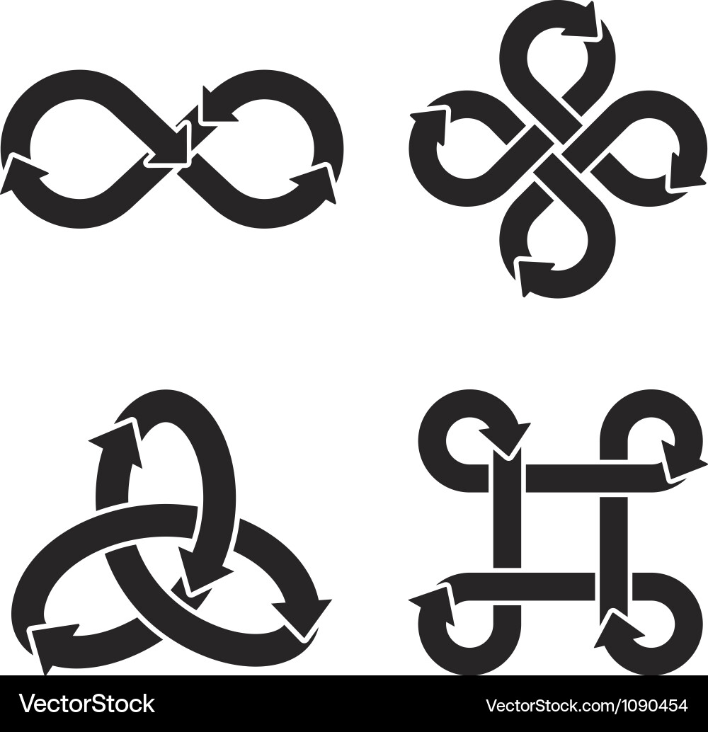 Infinity symbol icons Royalty Free Vector Image