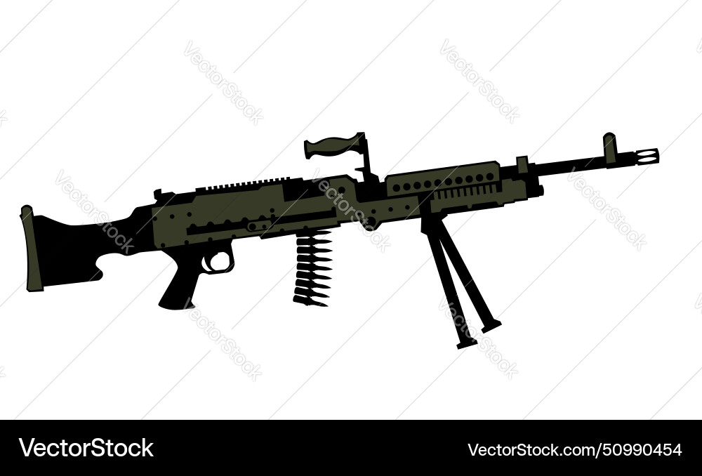 M240 fn mag general purpose machine gun Royalty Free Vector