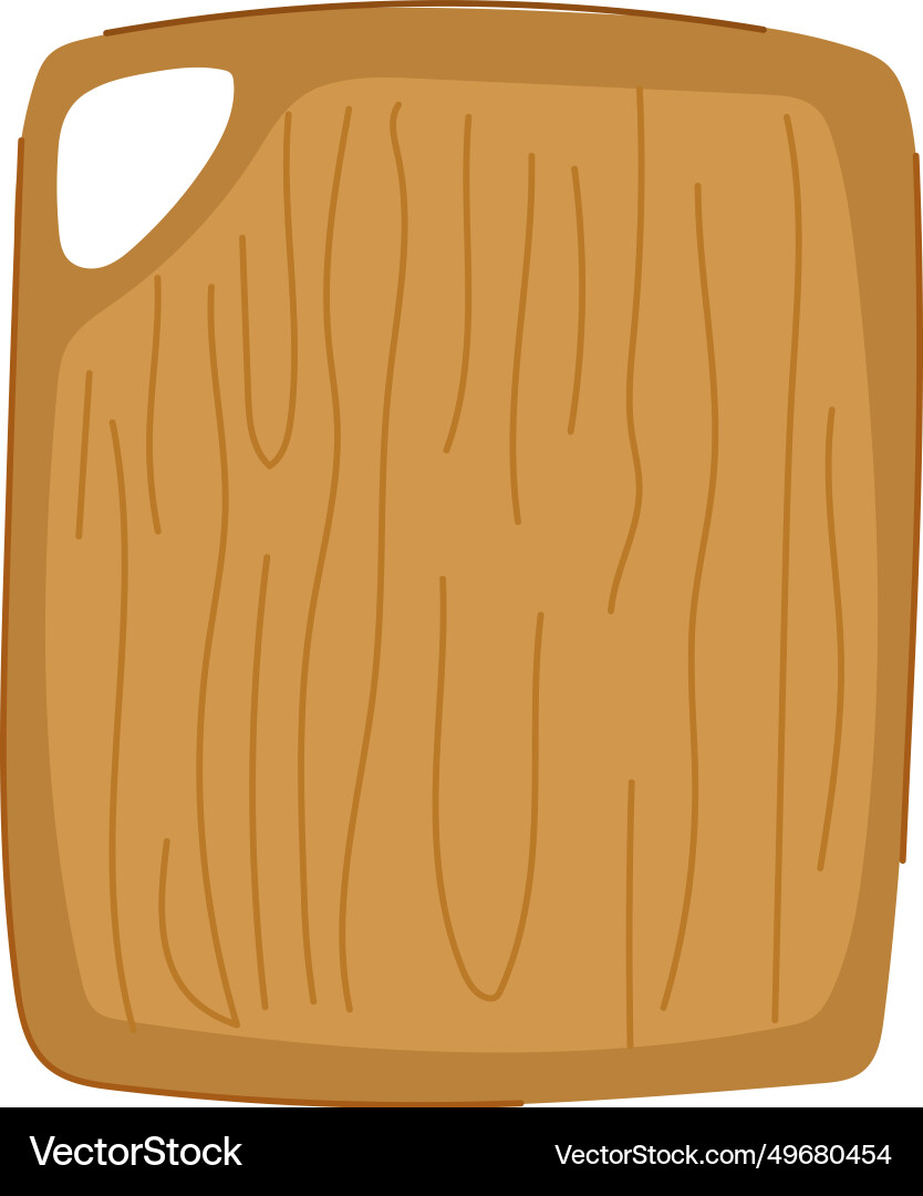 Plank chopping board cartoon Royalty Free Vector Image