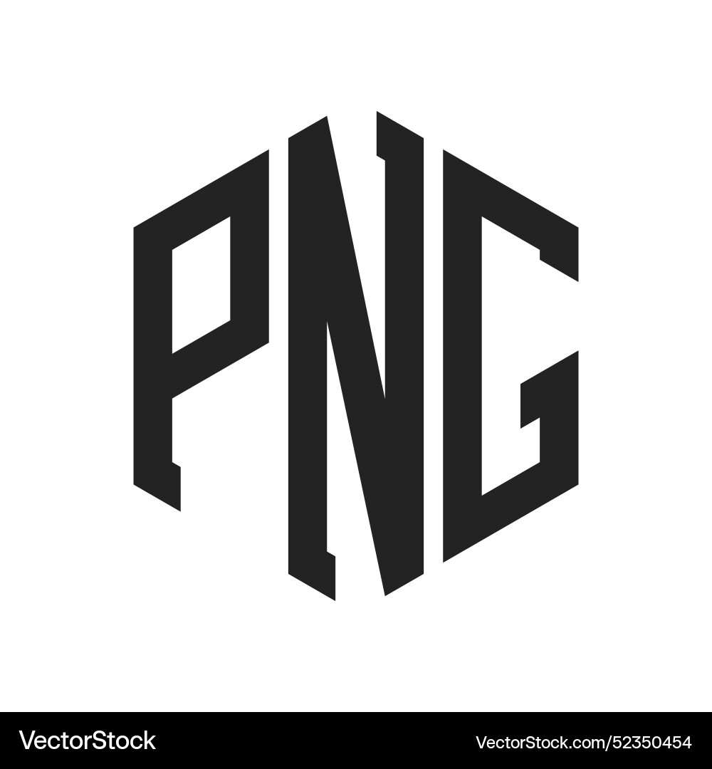 Png logo design initial letter monogram Royalty Free Vector