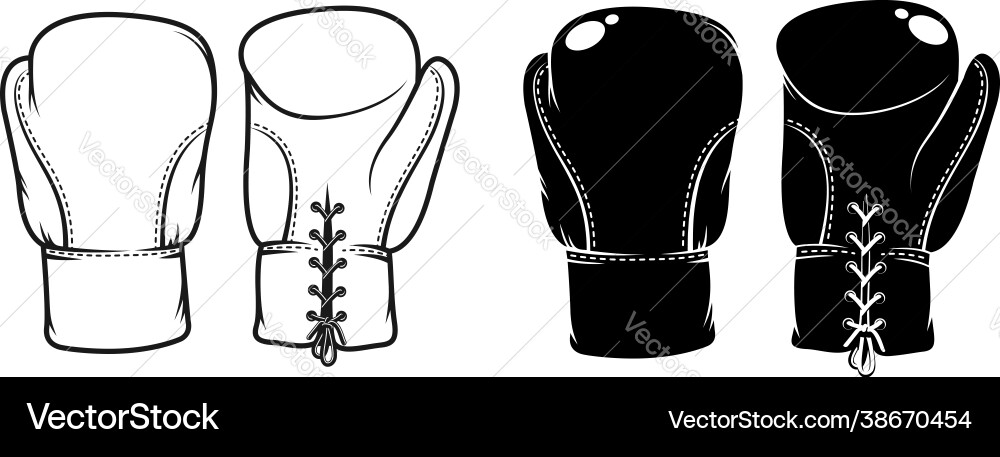 Retro Boxing Gloves - Vintage Style Royalty Free Vector