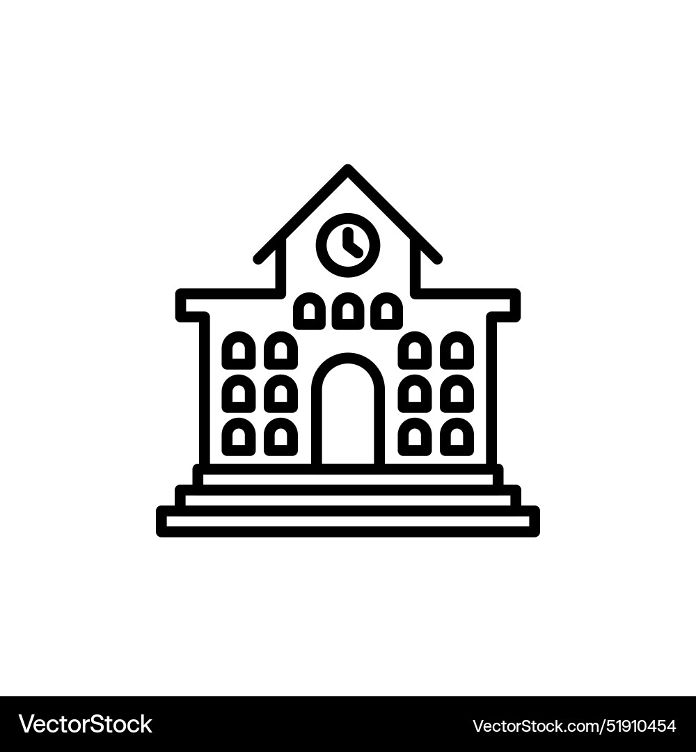School building icon perfect for educational Vector Image