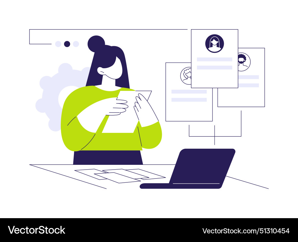 Select candidates abstract concept Royalty Free Vector Image